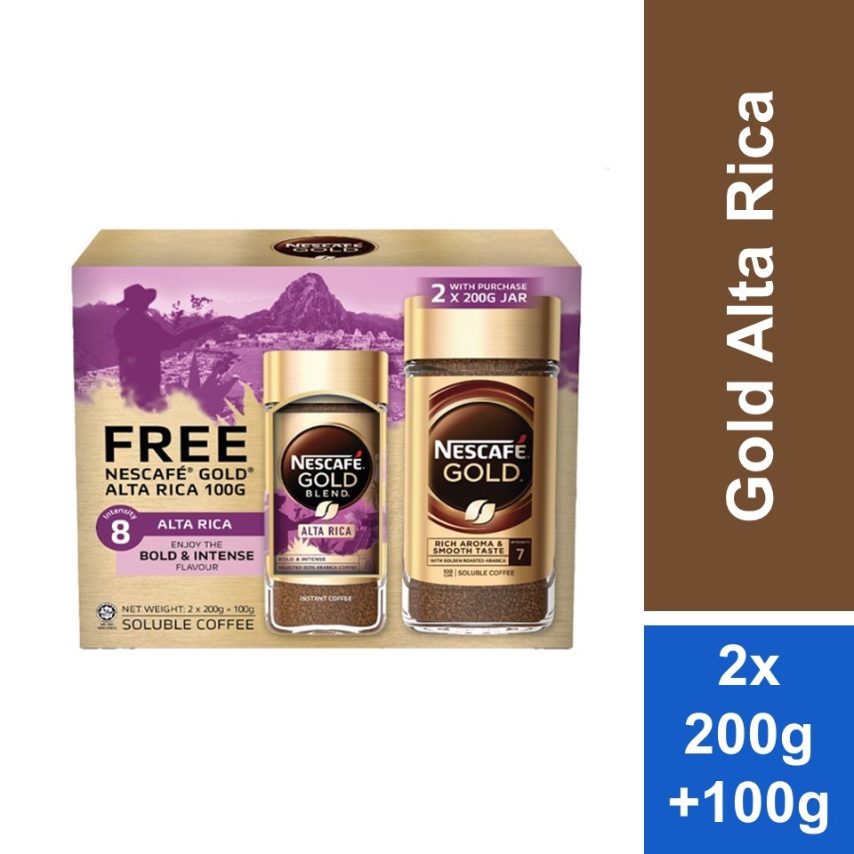 NESCAFE Gold Origins Jar (2x200g) [FOC Gold Alta Rica 100g] | Shopee ...
