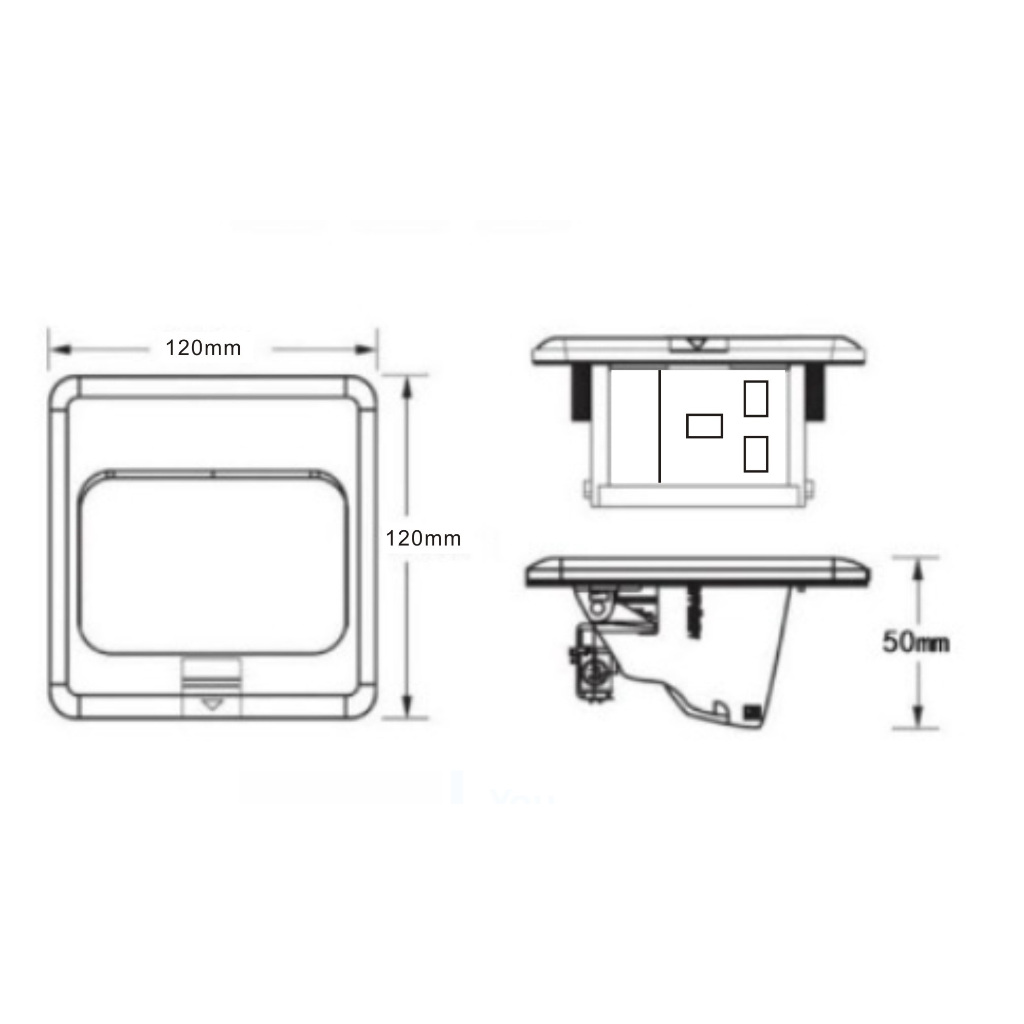 (SIRIM) Zenso Grande Heavy Duty13A 3 Pin 250V Metal Floor Mounted ...