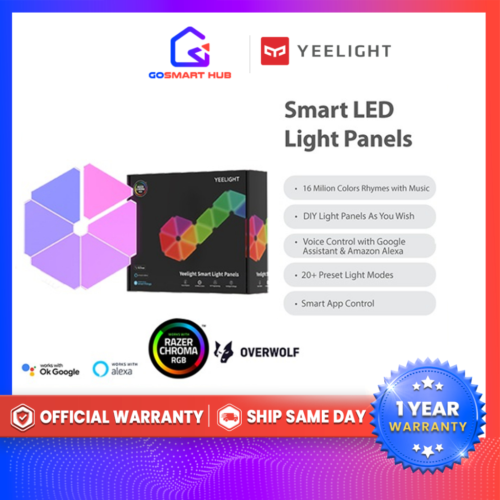 Yeelight Smart Rgb LED Light Panels Nanoleaf Lamp | Wifi Connection ...