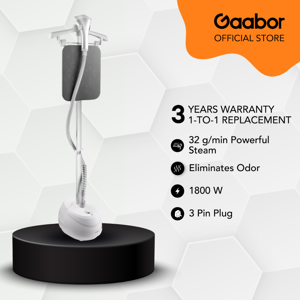 Gaabor Iron Steam Garment Steamer 1800W Stainless Steel Iron Board 1.8L ...