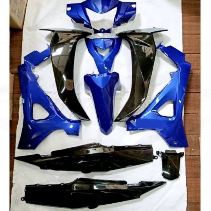 HONDA WAVE ALPHA COVER SET ( M-SEKI / HLD) LOCAL NO STICKER BLACK BLUE RED WHITE YELLOW | Shopee ...