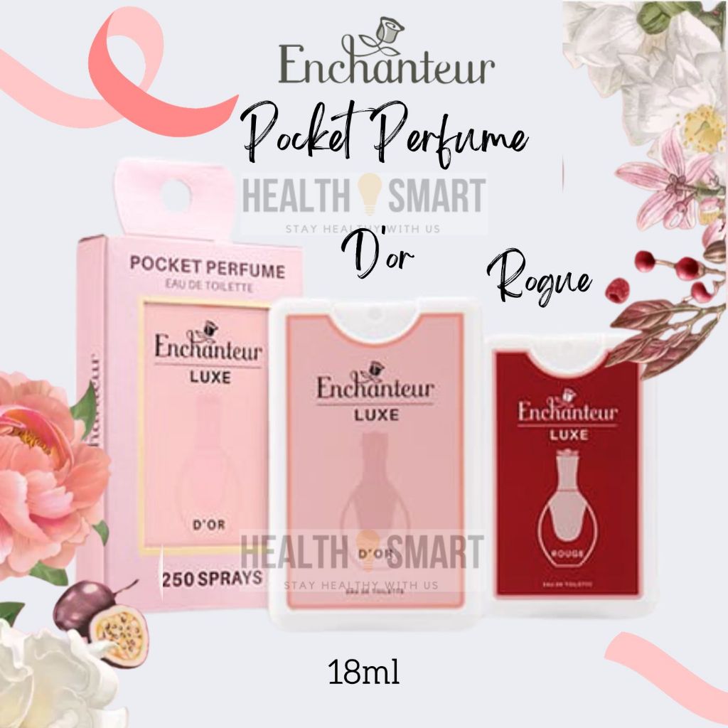 Enchanteur Pocket Perfume EDT / Enchanteur Luxe D’or 18ml / Rogue 18ml ...