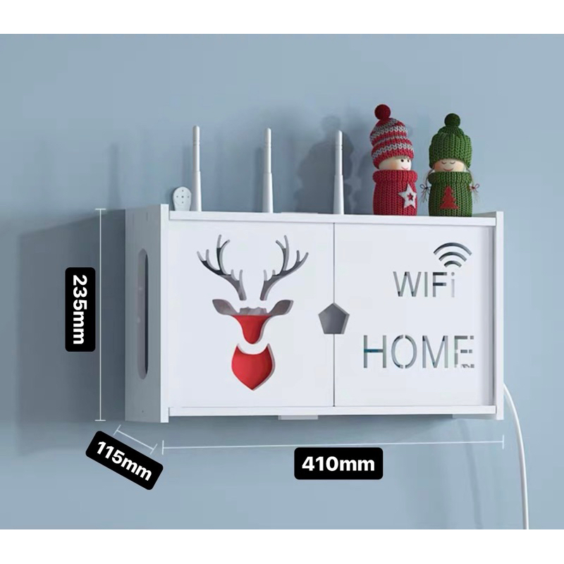 Wifi Router Shelf Rack Storage Wall Shelf Router Modem Rak TV Wall Rak ...