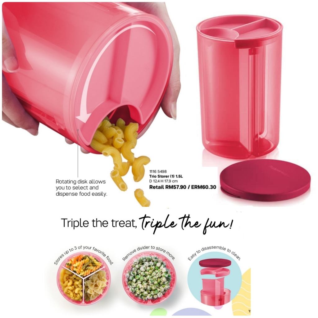 Tupperware KP Tools Holder 1.8L Red Colour Storage Kitchens tools/ Trio ...