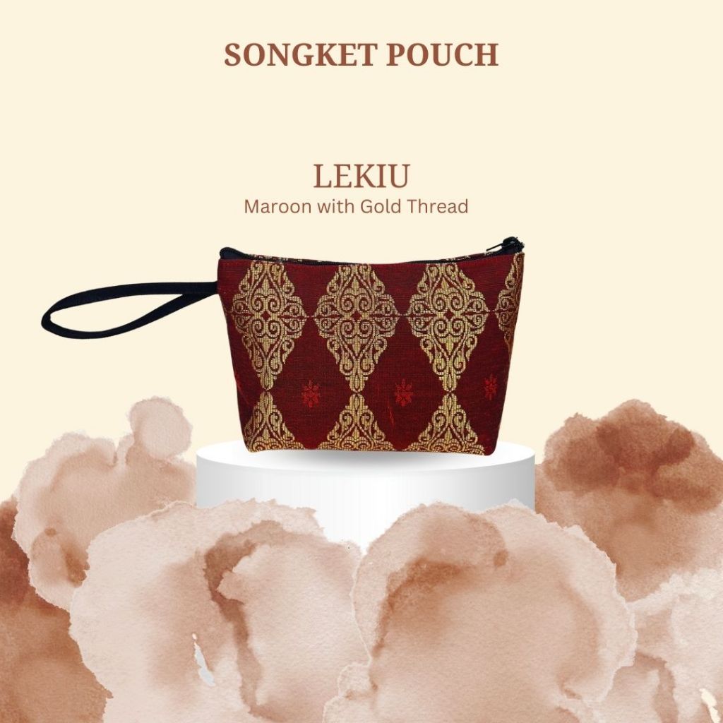 Songket Premium Pouch Purse Wristlet Bag cenderahati Tourist Souvenir ...
