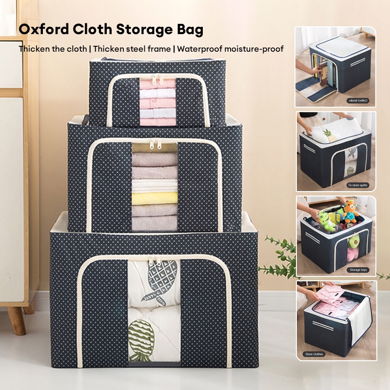 72L/100L large capacity foldable storage box Oxford cloth storage bag ...