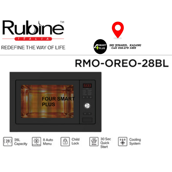Rubine Built-in Microwave Oven-RMO-OREO-28BL | Shopee Malaysia