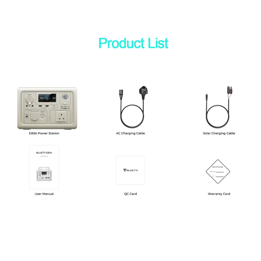 Bluetti EB3A Inverter power 1200W 84,000mAh Power Station Solar ...