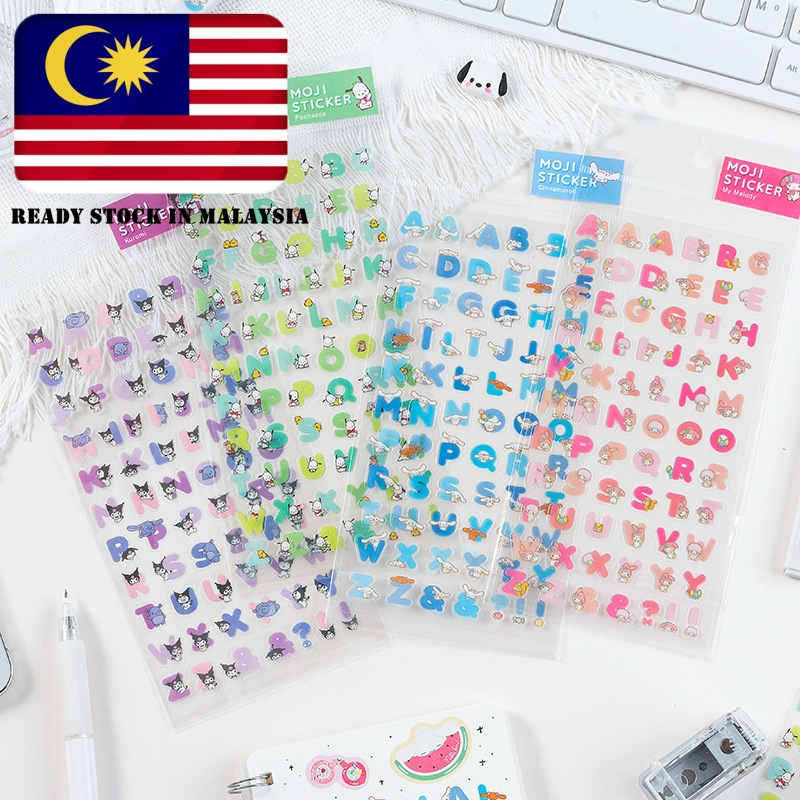 INS Creative Cute Japanese Cartoon Characters Alphabets PVC Deco ...