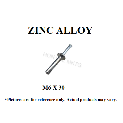 [20 PCS / 100 PCS] ZINC ALLOY / HAMMER DRIVE ANCHOR M6 X 30, M6 X 40 ...