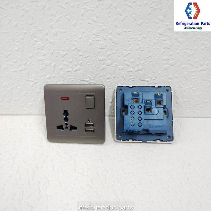 CZ kelabu suis soket 10a 13a 15a 20a aircond suis heater soket palam lampu kipas 灰色插座开关 grey ...