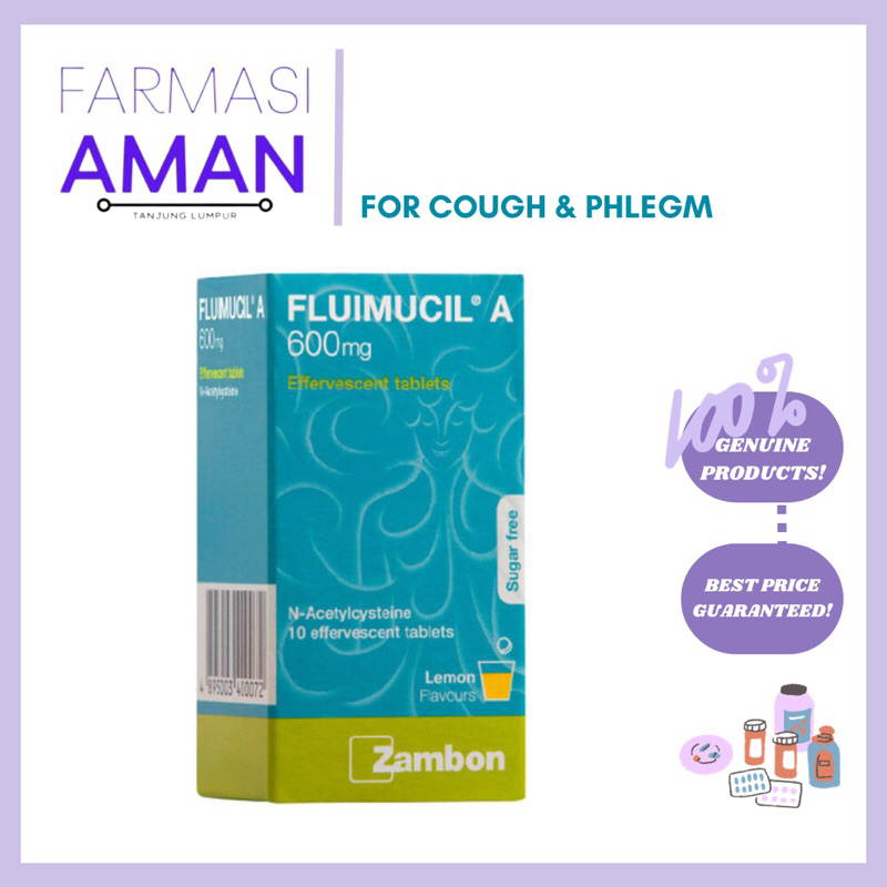 Fluimucil A 600mg Effervescent Tablets 10's | Shopee Malaysia