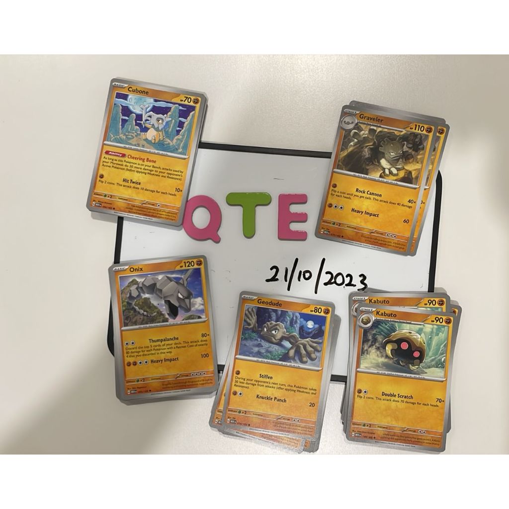 Pokemon TCG SV 151 [English] Onix 095/165, Geodude 074/165, Graveler ...
