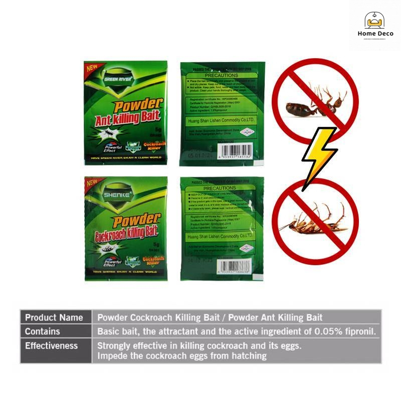 (50pack) (Green Killer / Mr.Zhao) 5g Cockroach Killing Bait Ant Killing ...