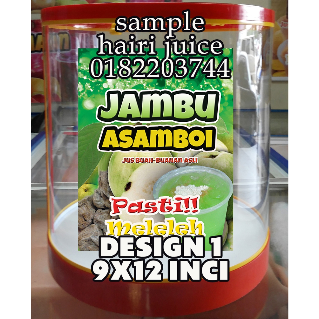Sticker Air Balang Jambu Asam Boi Kalis Air PVC | Shopee Malaysia