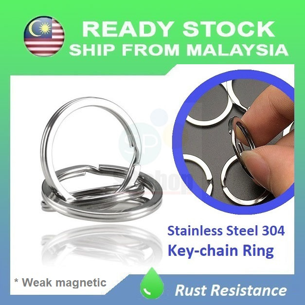 Key Chain Ring Stainless Steel 304 Keychain Ring DIY 25mm 30mm 35mm SS ...