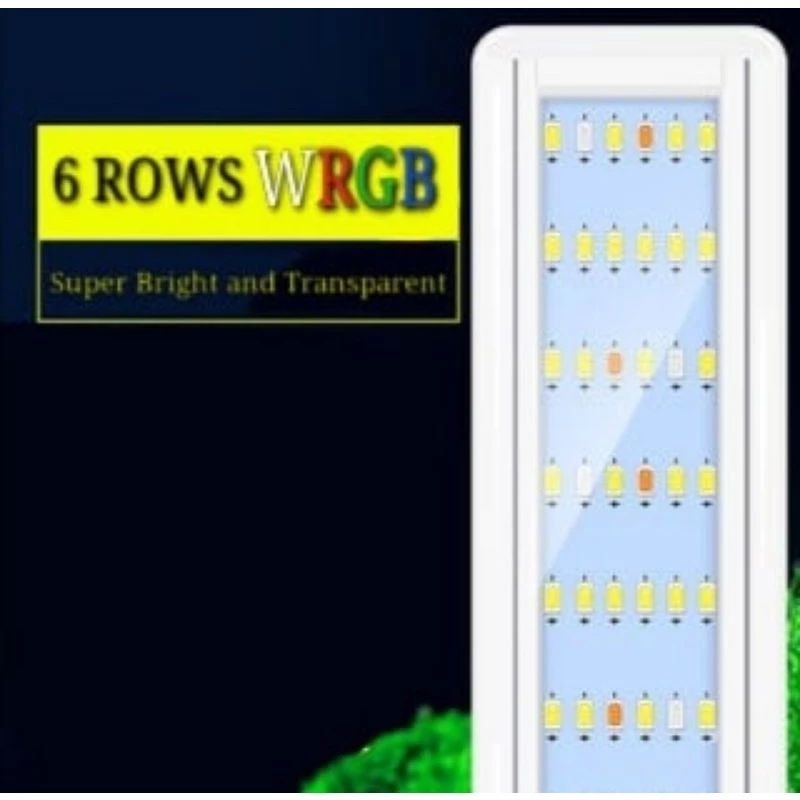 🔥(Saiz 60 - 70 cm)🔥Aquarium Led Light 6 Rows super Bright WRGB (Same ...