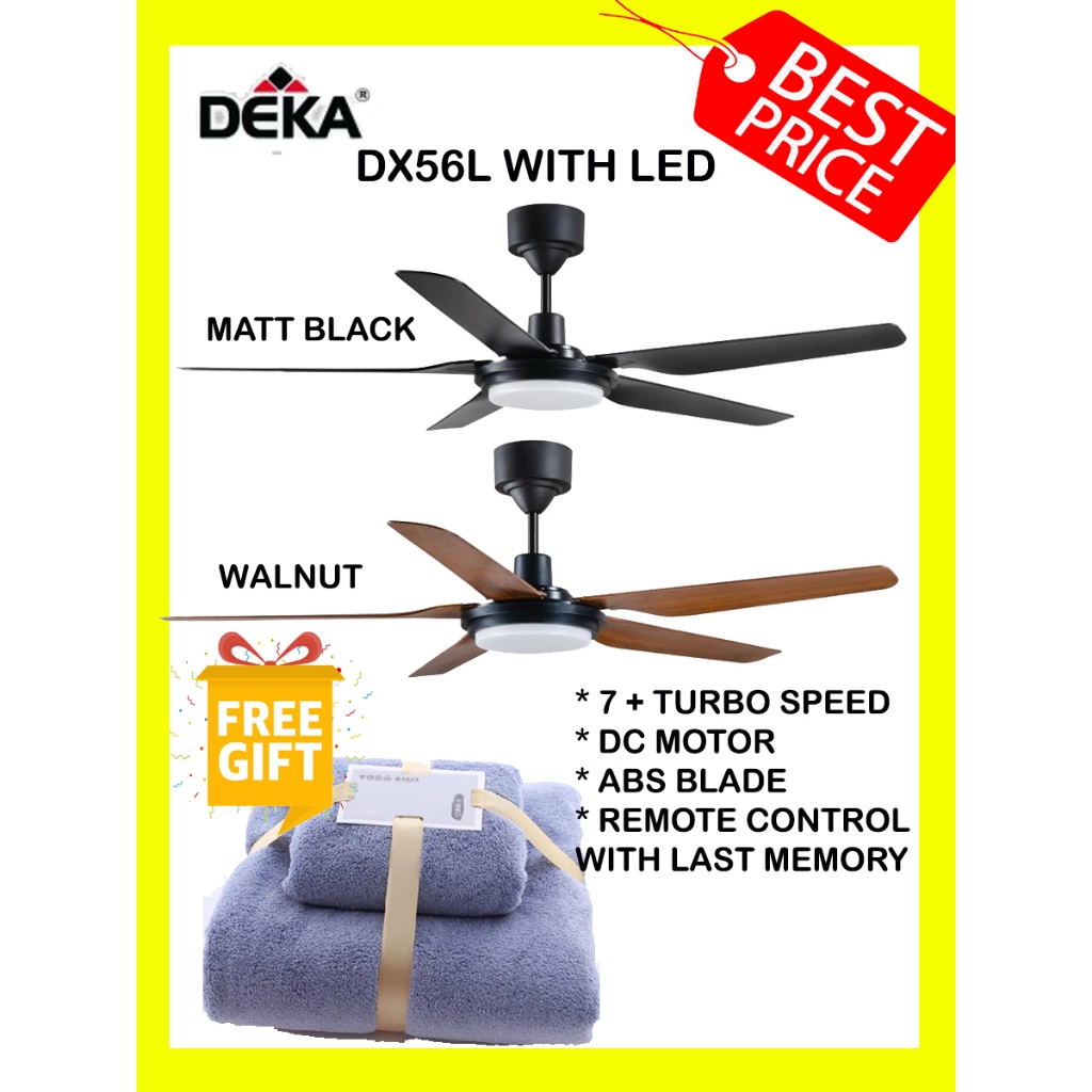 DEKA (New2023) DX56 With LED 56” DC motor Remote fan 8 Speed Turbo ...