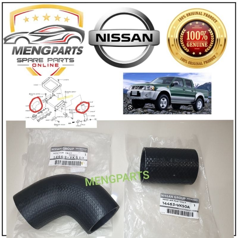 ORIGINAL NISSAN FRONTIER D22 YD25 TURBO INTERCOOLER HOSE TURBO HOSE ...