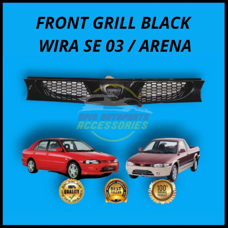 FRONT GRILL BLACK PROTON WIRA SE 03/ ARENA | Shopee Malaysia