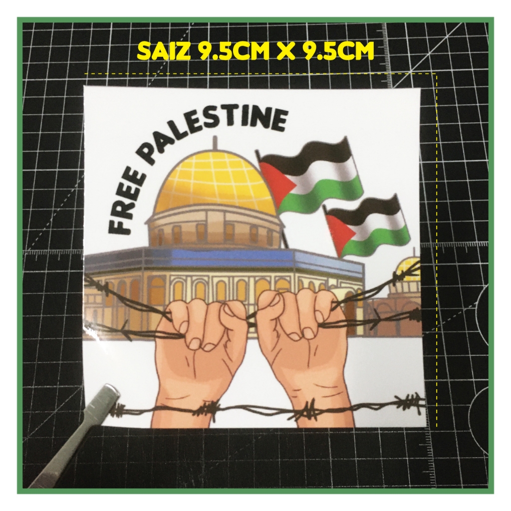 STICKER PALESTINE PVC KALIS AIR | Sticker Motor & Kereta, Helmet ...