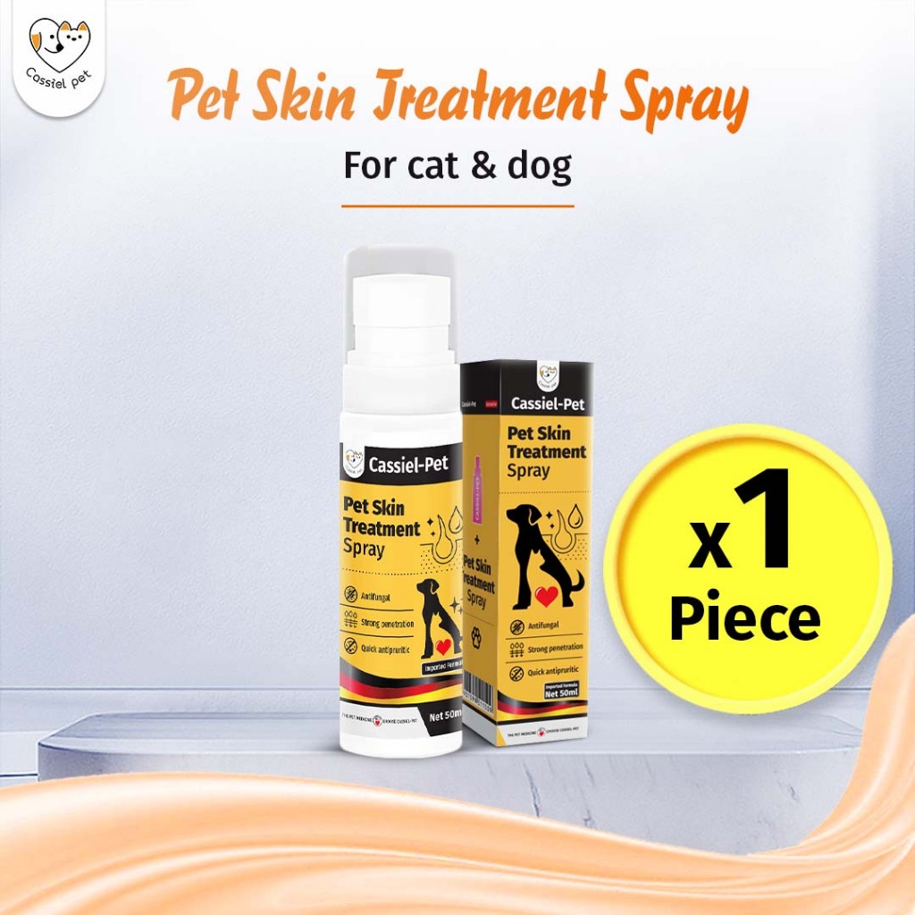 Cassiel Pet Antimicrobial Spray Cat & Dog Skin Wound Fungus Ringworm ...