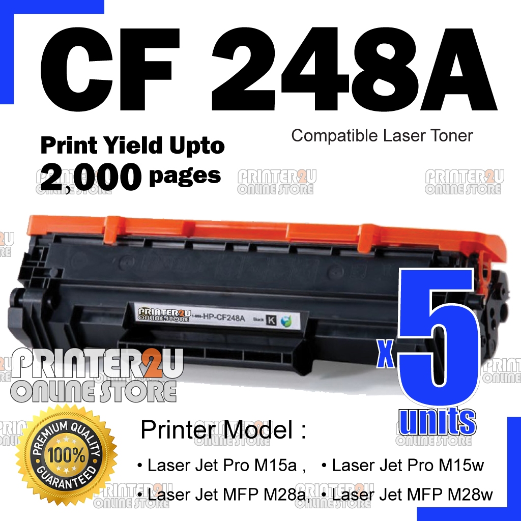 5x Compatible to HP CF248A 48A CF248X LaserJet Pro M15 MFP M28 LJ Pro ...