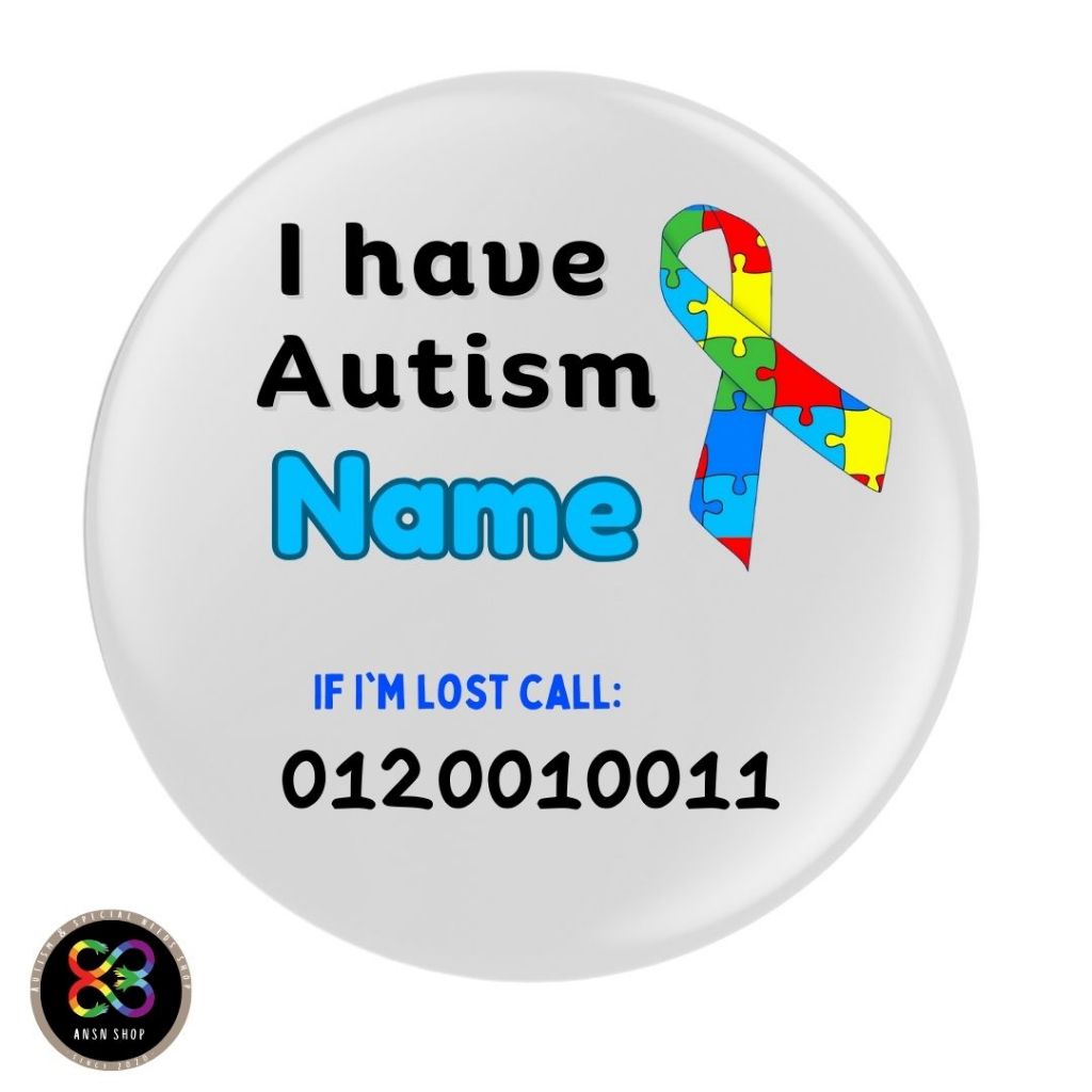 AUTISM Button Pin Badge / Medical Alert / OKU / AUTISME / Allergy Alert ...