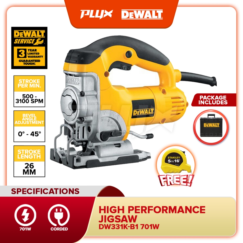 Dewalt DW331K-B1 701W High Performance Jigsaw ( DW331K, DW331 ...