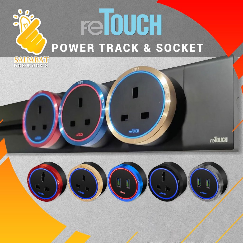 [ SIRIM ] reTouch Power Track Socket 32A Power Socket Universal Usb ...