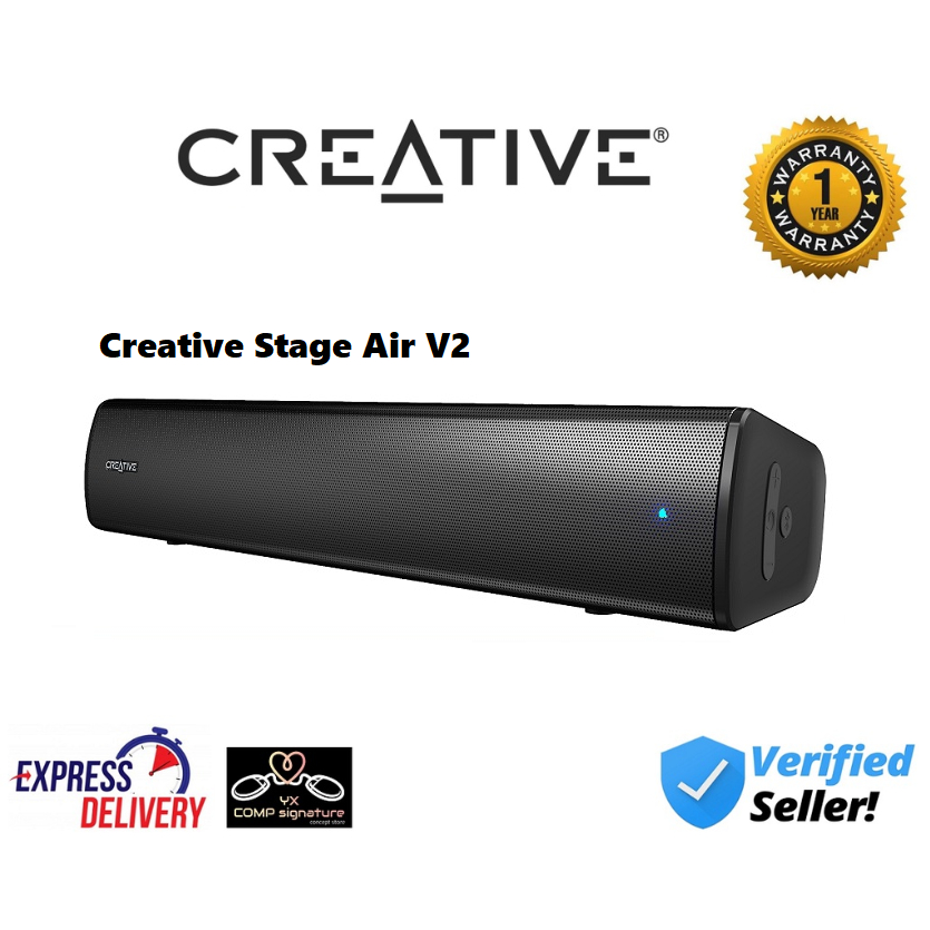Creative Stage Air / V2 Compact Under-Monitor USB Soundbar for PC, with ...