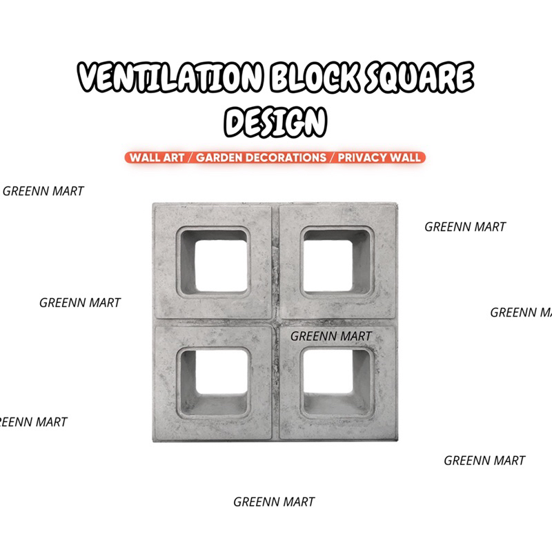 Breeze Block Wall Square Design / Ventilation Block Wall Garden ...