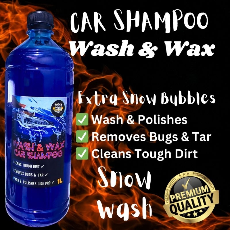 WASH & WAX CAR SHAMPOO 1 LITER PRO DIY KIT | Shopee Malaysia