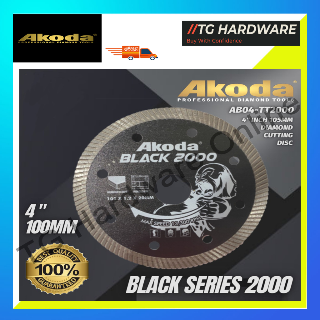 Original AKODA AB04-TT2000 4" 105MM Black Series 2000 Diamond Cutting ...