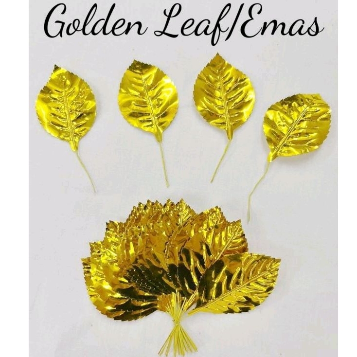 1PCS/Golden Leaf / Flower Golden Leaf / Decoration Leaf Gold | Daun ...