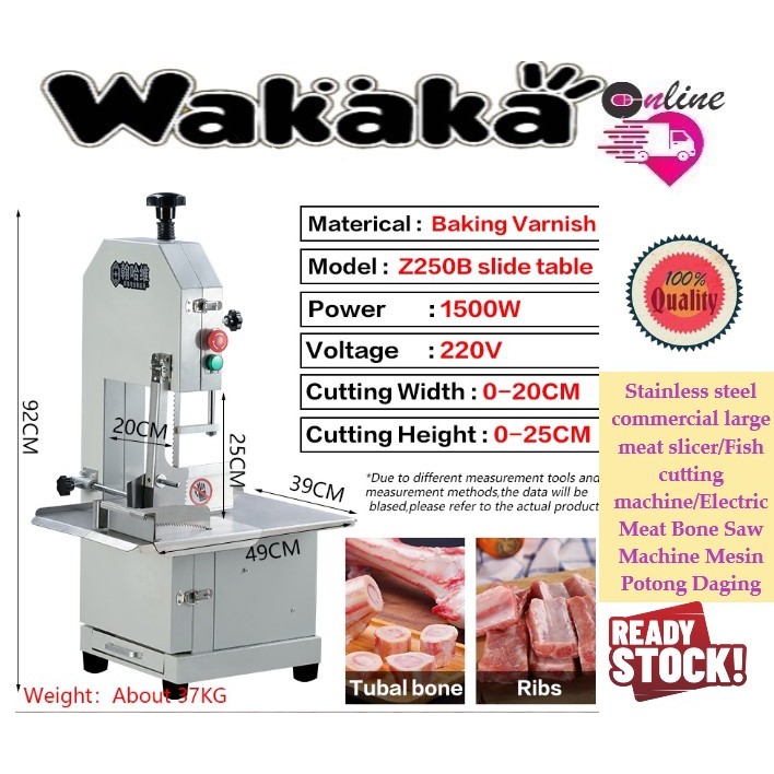 Stainless steel commercial large meat slicer/Fish cutting machine/Electric Meat Bone Saw Machine ...