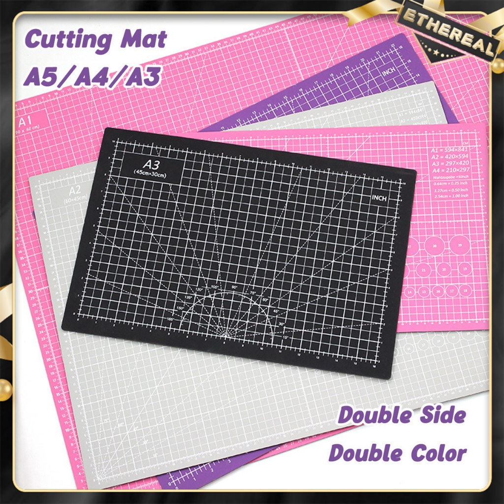 A3/A4/A5 Cutting Mat With White Line Cut Pad Board Office Stationery ...