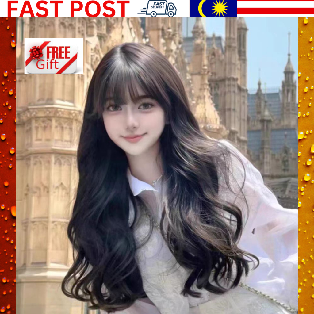FAST POST Rambut Palsu Wig Rambut Kerinting Wig Panjang 65CM Wig Long ...