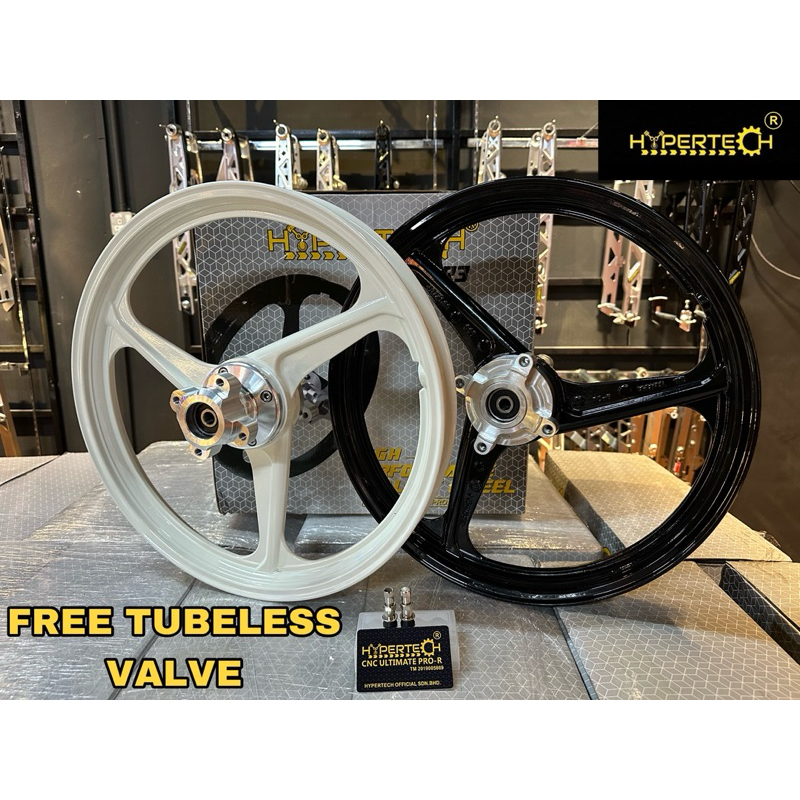 HYPERTECH PRO R3 SPORT RIM 3 BATANG CUSTOM HUB FREE TUBELESS VALVE ...