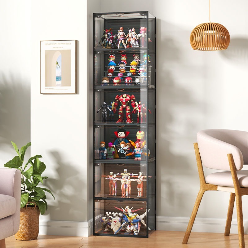 Transparent artifacts display cabinet Lego display stand toy storage ...