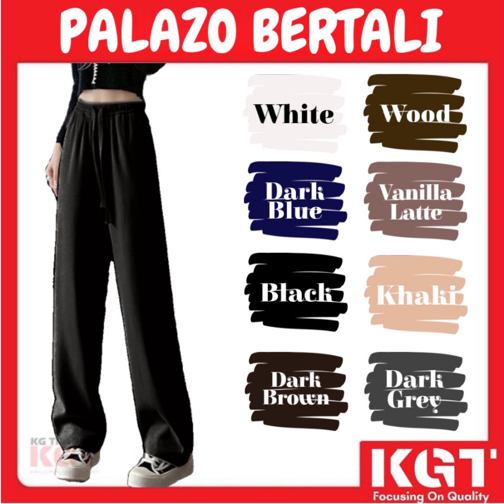 KGT Bamboo Slack Seluar Palazo Bertali Plus Size 230 GSM 3XL-7XL ...