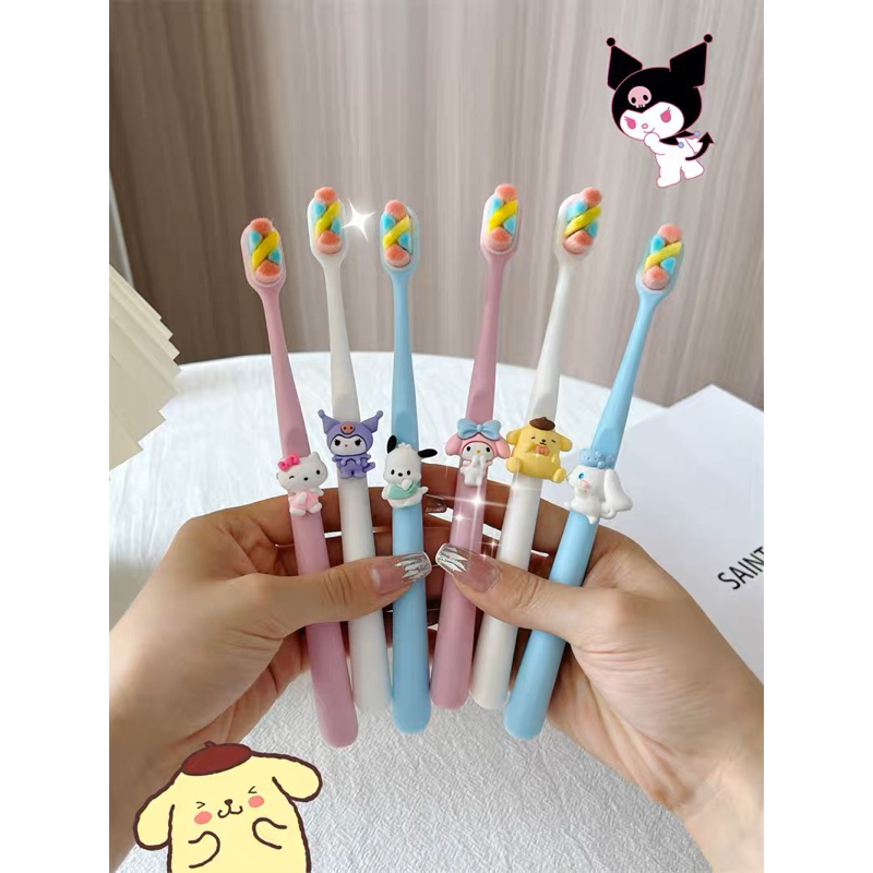 Sanrio Soft Hair Toothbrush Kawaii Hello Kitty Kuromi My Melody Doll ...