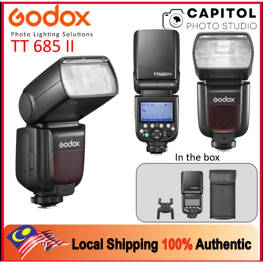 Godox tt685ii camera flash for canon sony nikon fuji | Shopee Malaysia