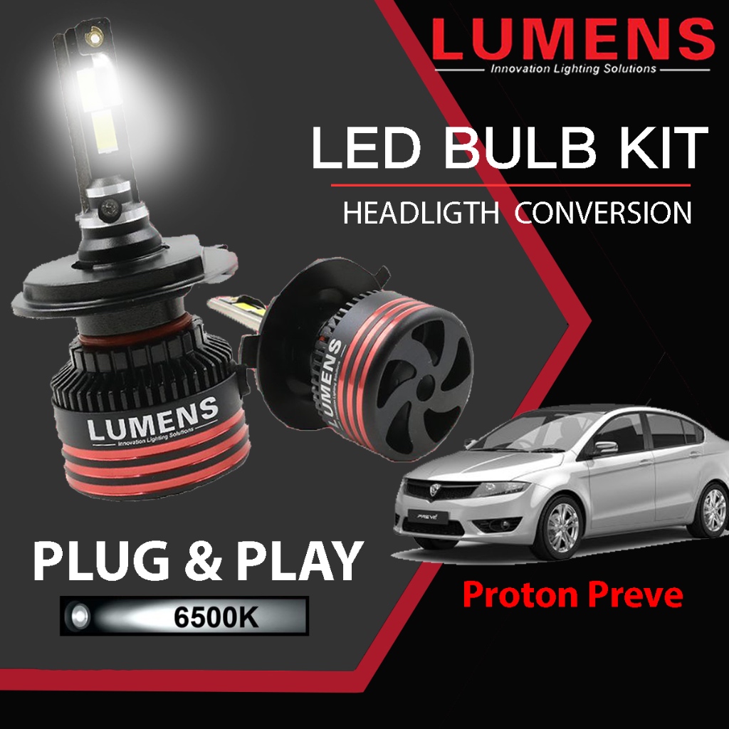 LUMENS Car LED Lighting 6500K 12V/24V 76W 5000LM Car Headlight Bulb ...