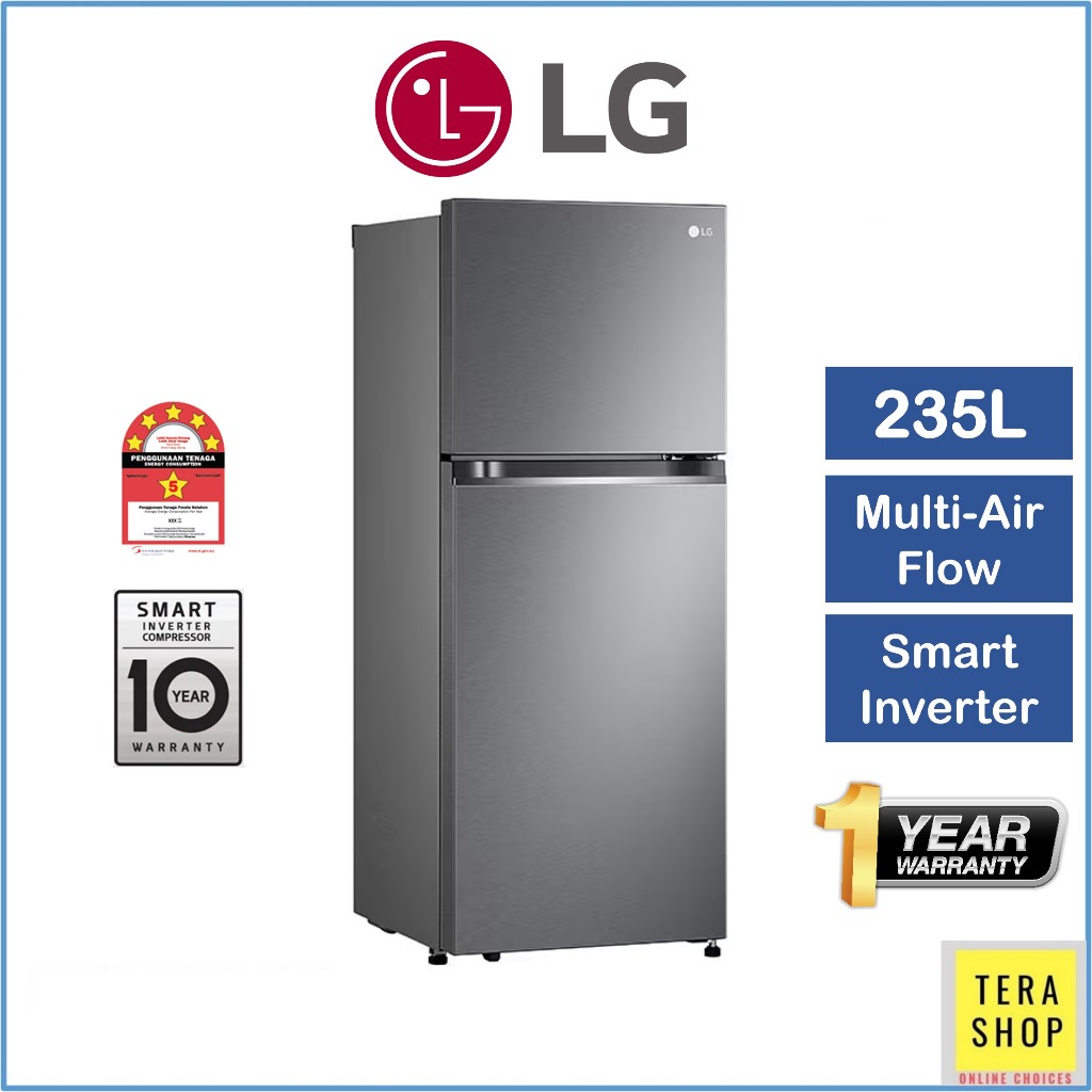 LG GV-B212PQMB 235L Inverter Refrigerator 2 Door Fridge Peti Sejuk 冰箱 | Shopee Malaysia