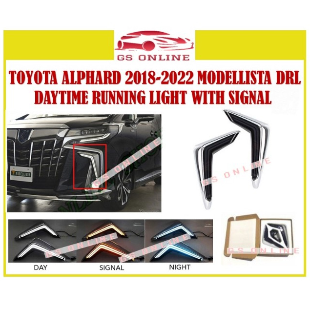 TOYOTA ALPHARD ANH30 AH30 2018 2020 2022 OEM MODELLISTA STYLE DRL ...