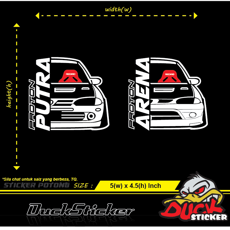 (Ready stock) PROTON PUTRA & ARENA FRONT FACE STICKER #cuttingsticker # ...