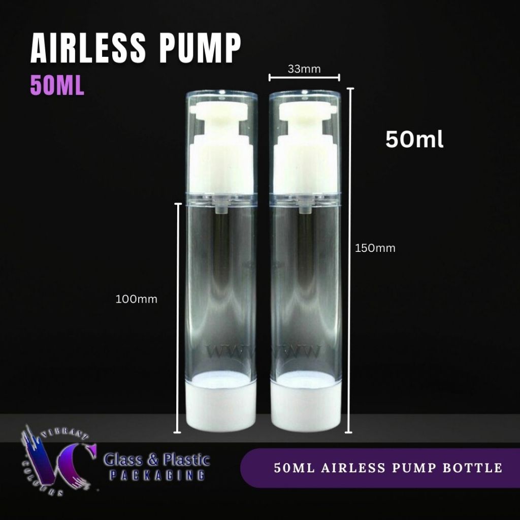 🔥50ML AIRLESS PUMP BOTTLE WITH CAP🔥 POST TODAY ! | Shopee Malaysia