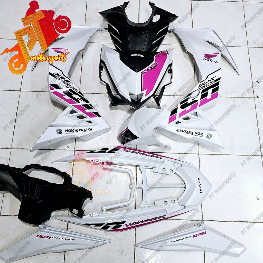 Honda RS150 RS 150 V1 V2 Cover Set White Winner DOHC Yellow Red Black Creamy White White Pink 33 ...