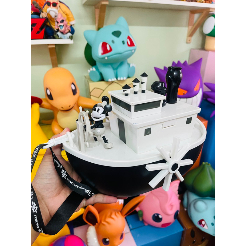 Tokyo Disney Resort Mickey Mouse Popcorn Bucket Case Steamboat Willie ...